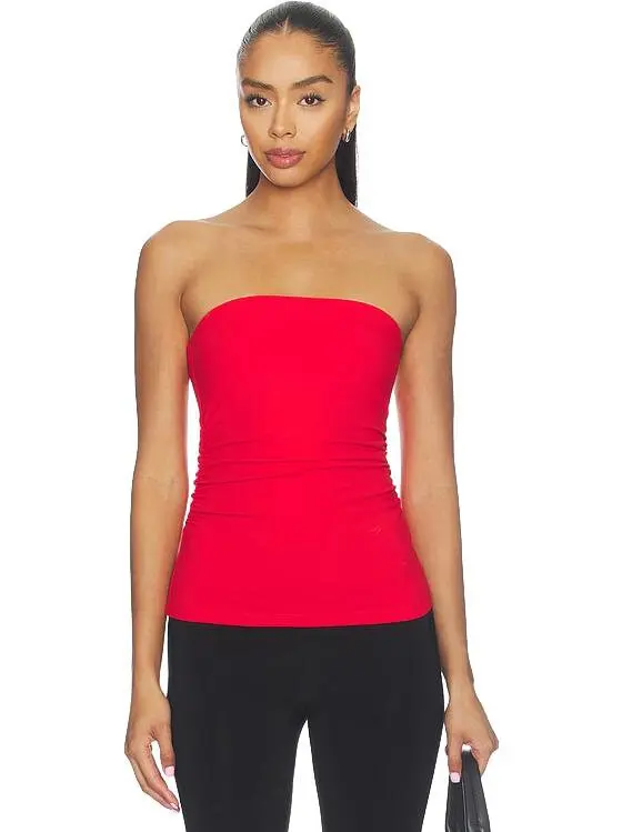 Susana Monaco Gathered Tube Top - Flame
