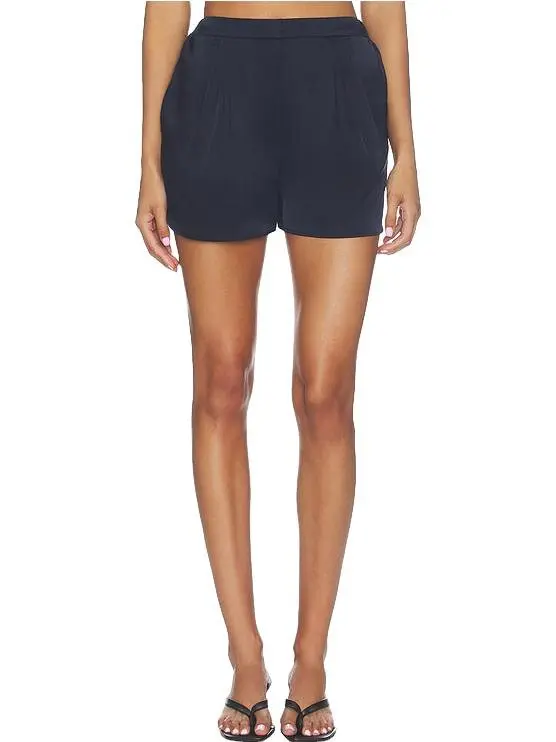 Susana Monaco Satin Boxer Short - Midnight