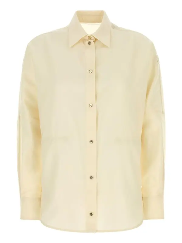 Moncler Cream Wool And Nylon Shirt - Yellow