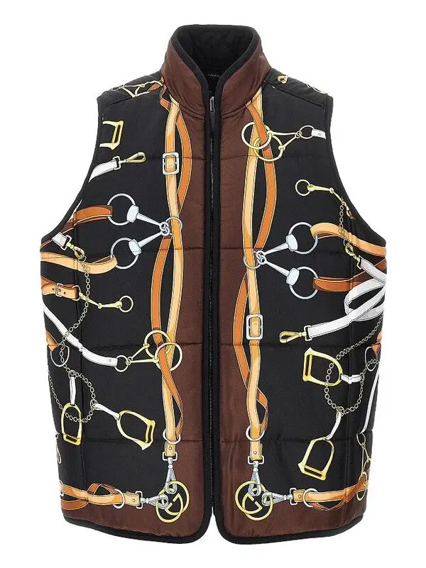 Gucci Reversible Silk Twill And Quilted Cotton Vest - Multicolor
