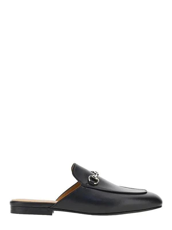 Gucci Princetown Horsebit Leather Sabot - Black