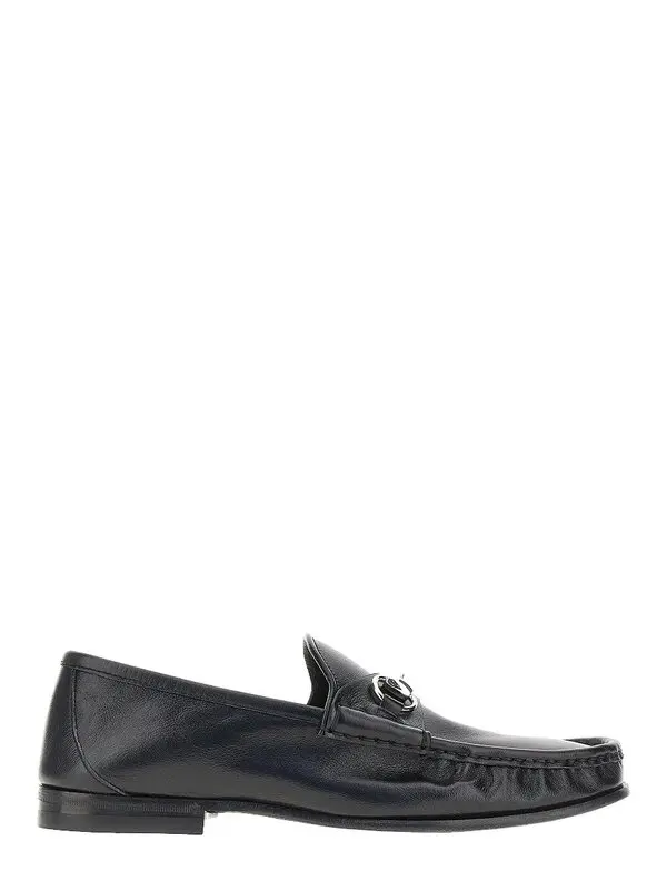 Gucci Lugano Leather Loafers With Horsebit Detail - Black