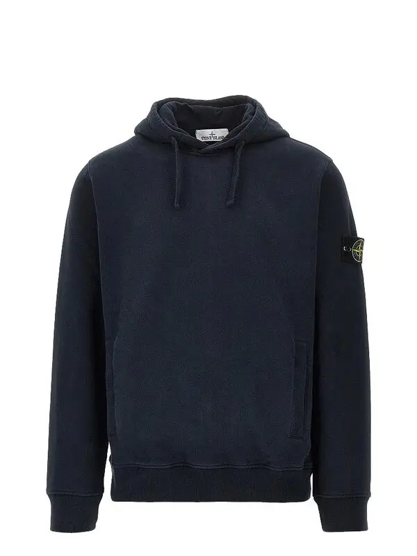 Stone Island Organic Cotton Hoodie - Blue