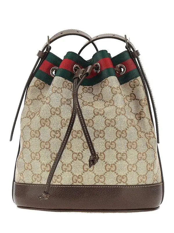 Gucci Coated Gg Fabric Mini Bucket Bag - Beige
