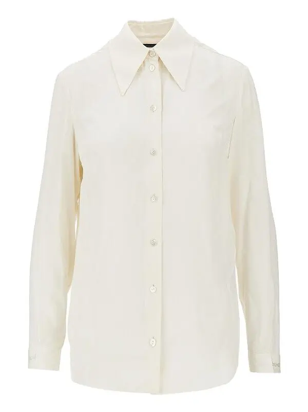 Gucci Jacquard Silk Shirt - White