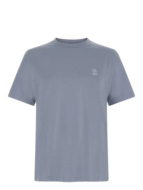 Brunello Cucinelli Cotton Tshirt - Blue