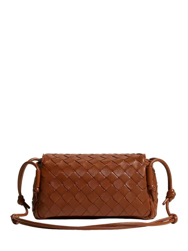 Bottega Veneta Notturno Clutch Bag With Leather Shoulder Strap - Brown