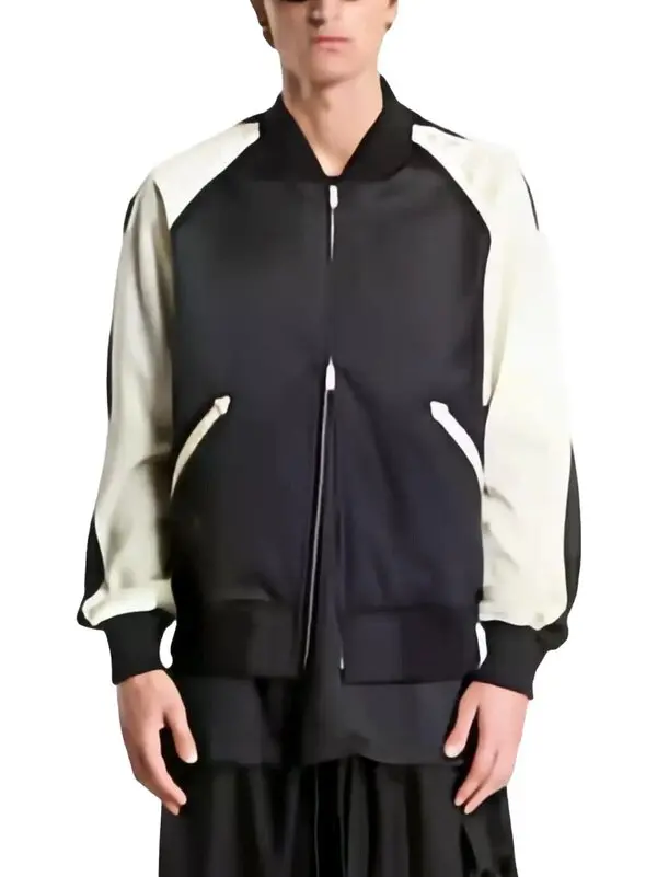 Y3 Satin Liquid Logo Souvenir Jacket - Black