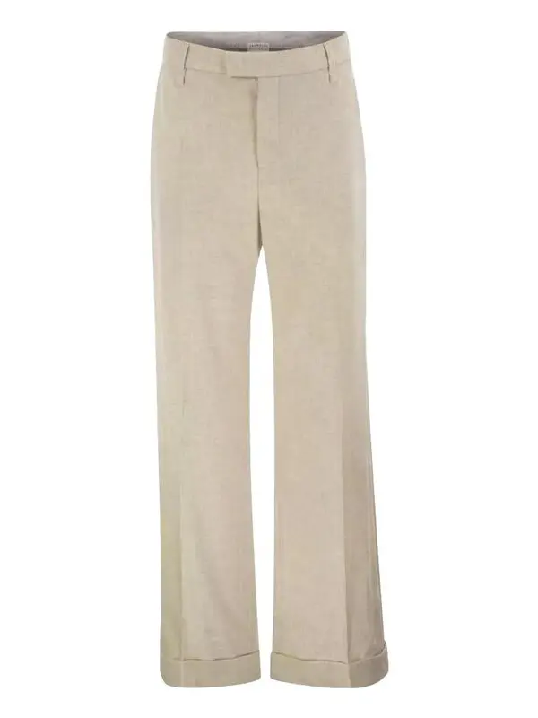 Brunello Cucinelli Turn-up-hem Tailored Trousers - Neutrals
