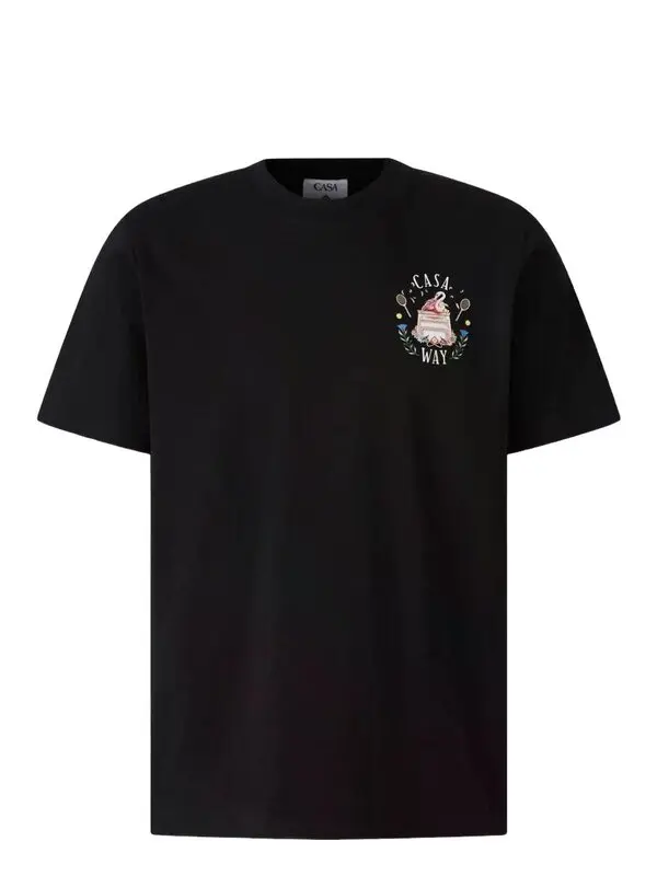 Casablanca Graphic-print Cotton T-shirt - Black