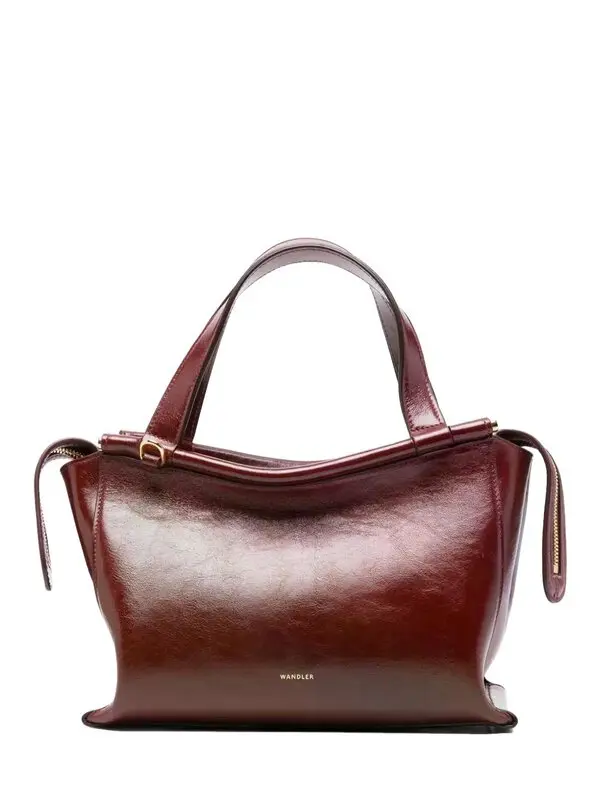 WANDLER Patent-finish Leather Tote Bag - Red