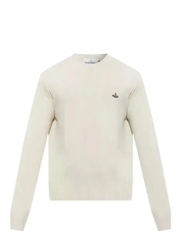 VIVIENNE WESTWOOD Orb Embroidered Sweater - Neutrals