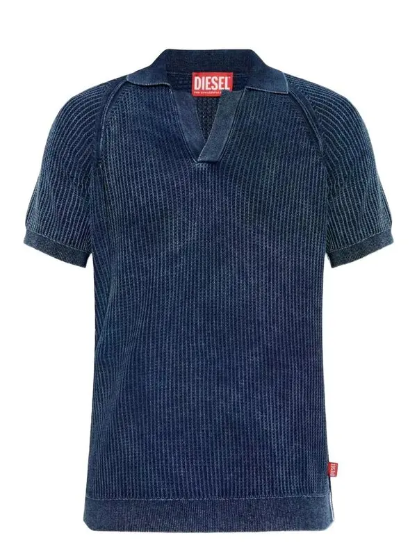 DIESEL® Ribbed-knit T-shirt - Blue