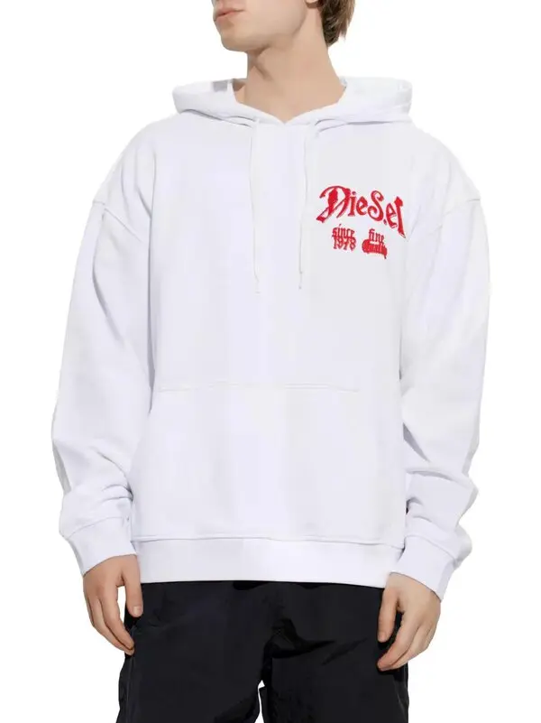 DIESEL® Graphic Print Hoodie - White