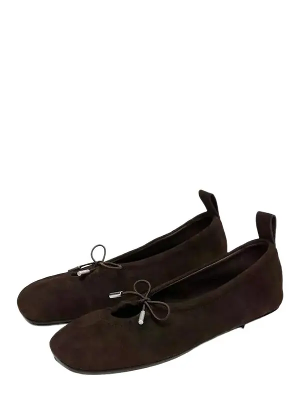 ALOHAS Rosalind Suede Ballet Flats - Brown