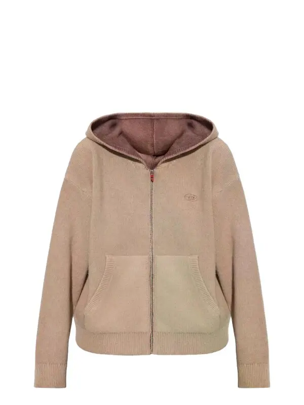 DIESEL® M-pickly Zip-up Hoodie - Neutrals