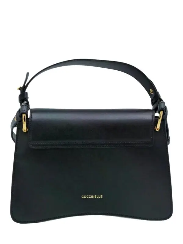 COCCINELLE C-me Logo-plaque Leather Shoulder Bag - Black