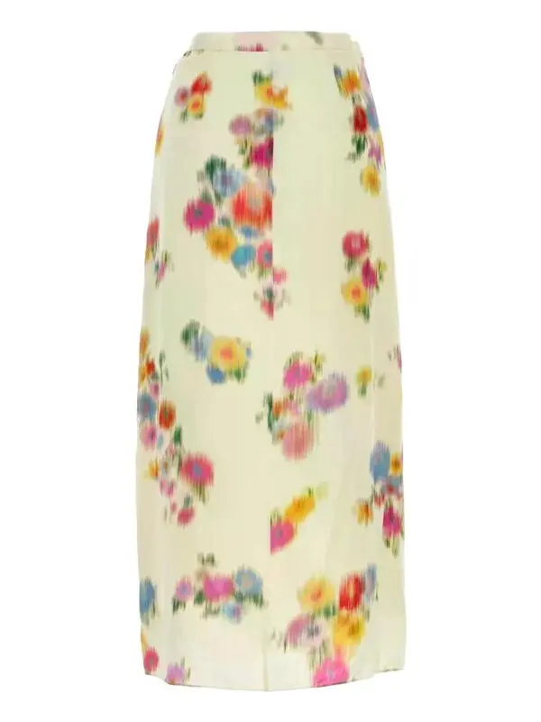 MARANT ETOILE Vanille Floral-print Mid Skirt - Neutrals