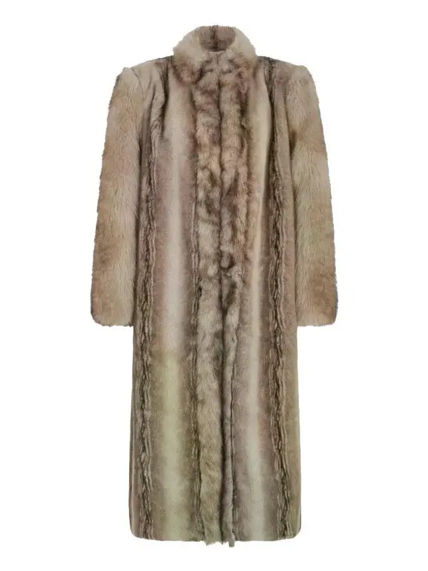 DUCIE Betty Faux Fur Coat - Neutrals
