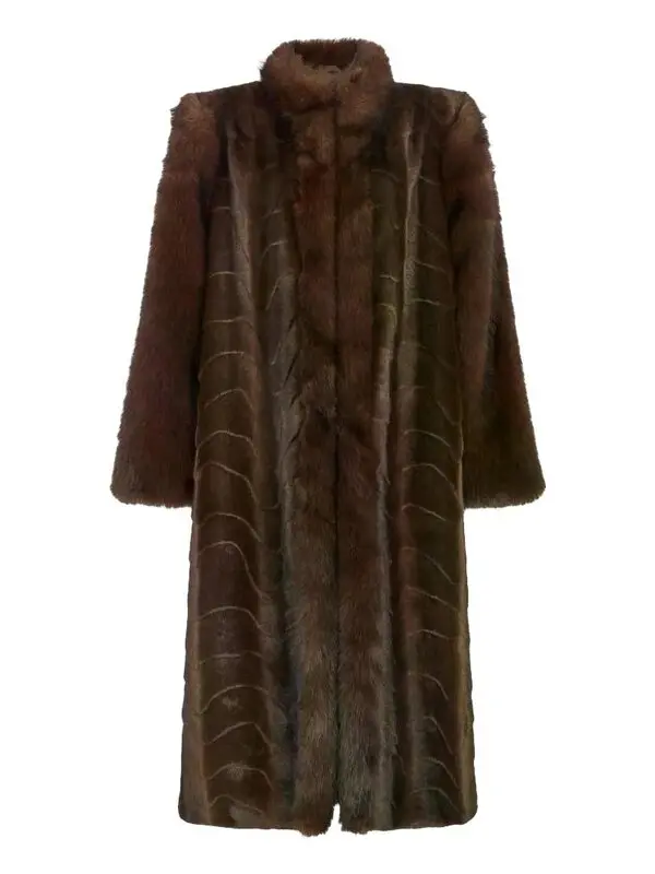 DUCIE Betty Faux-fur Coat - Brown