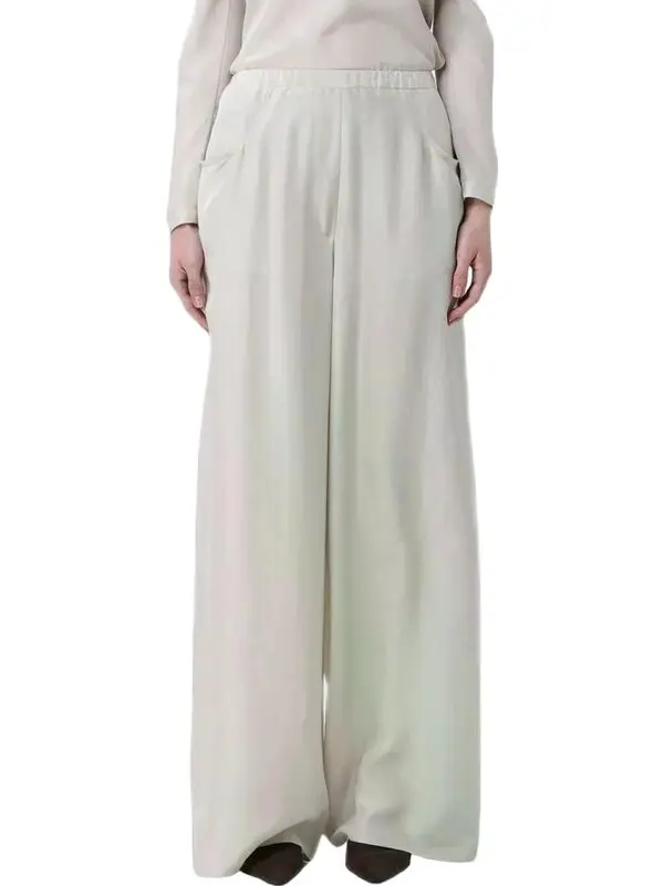 Ter Et Bantine Silk Wide-leg Trousers - Neutrals