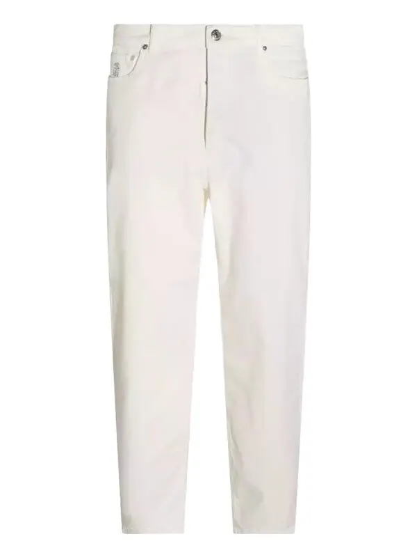 Brunello Cucinelli Logo Patch Jeans - Neutrals