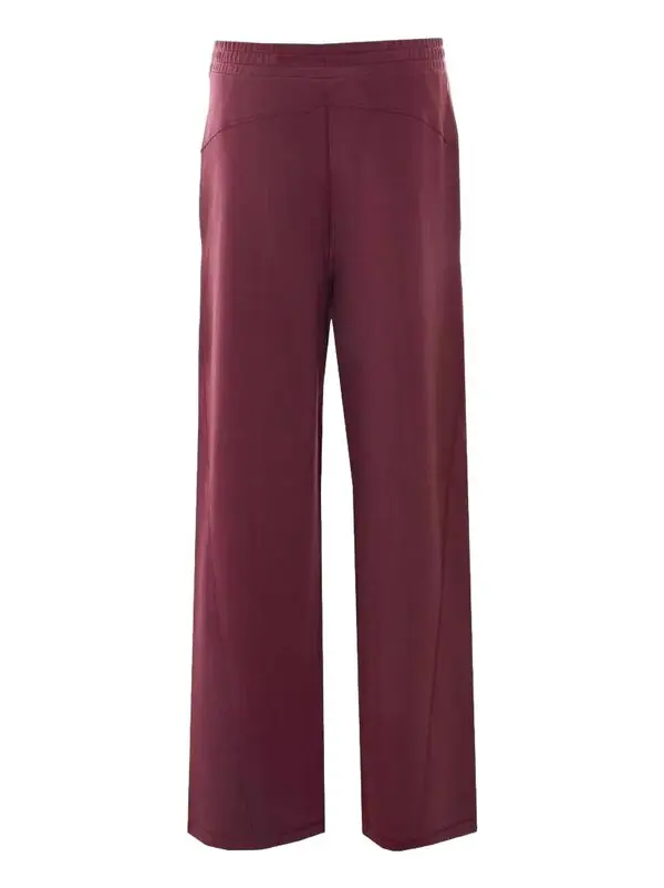 Liu Jo Sequin Logo Wide Leg Track Pants - Red