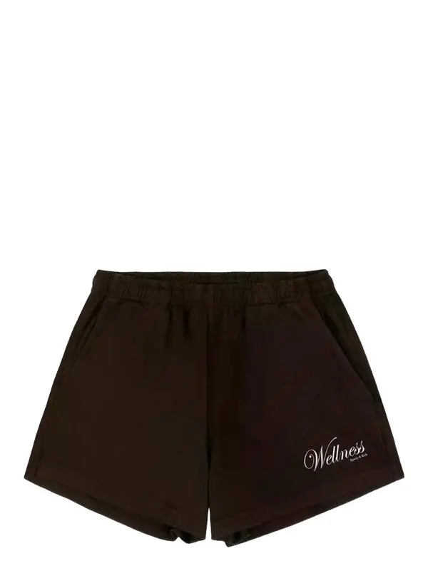 SPORTY & RICH Disco Mini Shorts - Brown