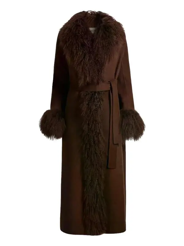 DUCIE Lola Removable Shearling Coat - Brown