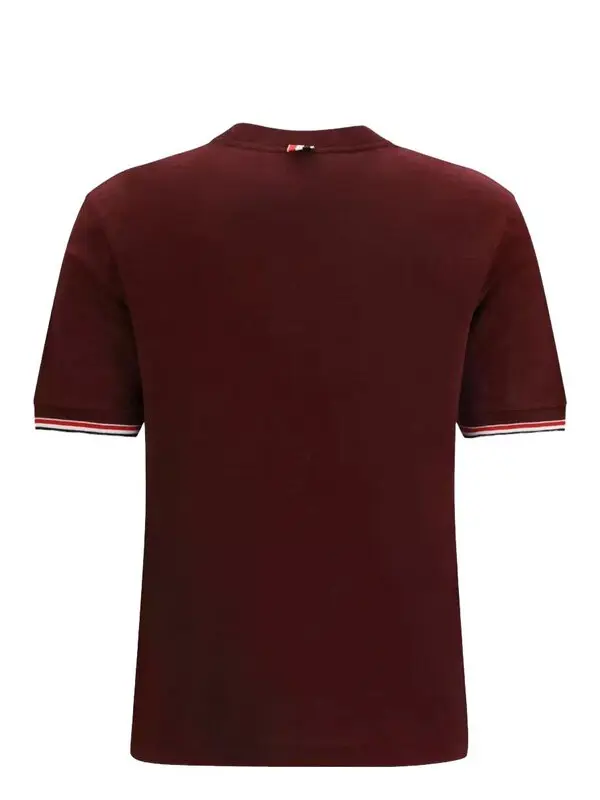 Thom Browne Rwb-tipping Ribbed-cuff T-shirt - Red