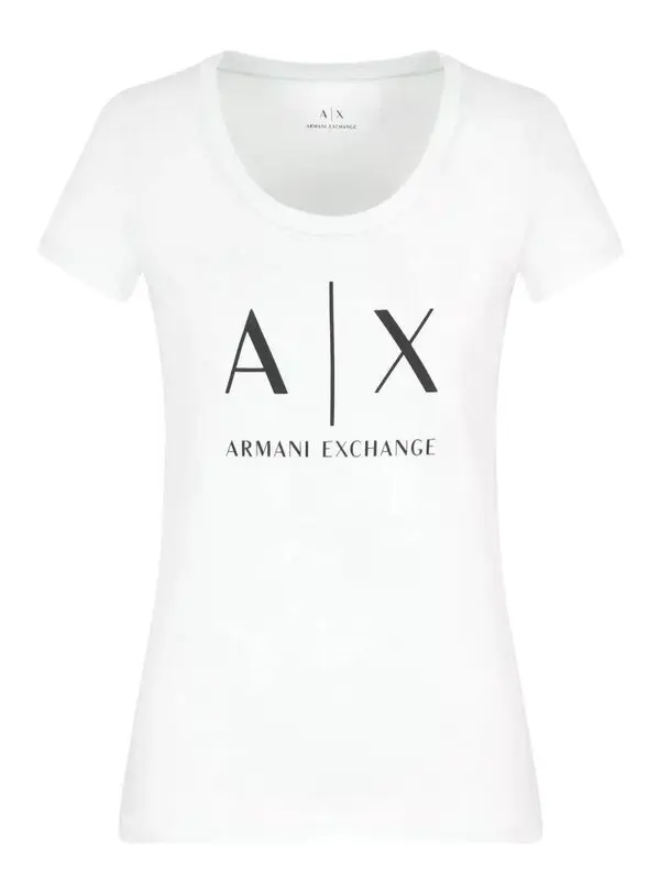 Armani Exchange Logo Print T-shirt - White