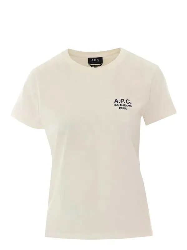 A.p.c. Rue Madame Logo-embroidered T-shirt - Neutrals