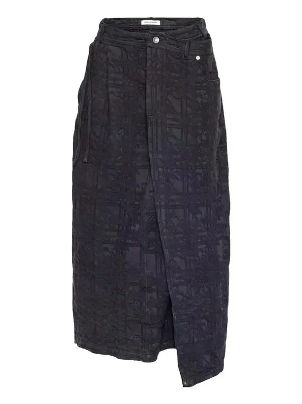 Henrik Vibskov Asymmetric Wrap Midi Skirt - Black