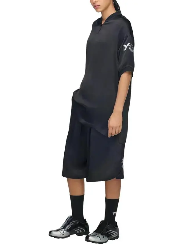 Y3 Liquid Logo Satin T-shirt - Black