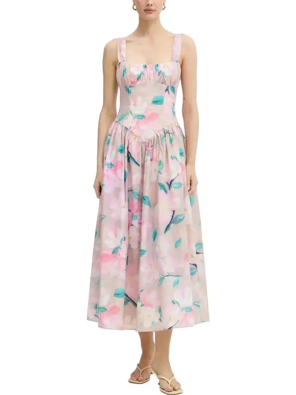 Bardot Cartia Floral-print Midi Dress - Pink