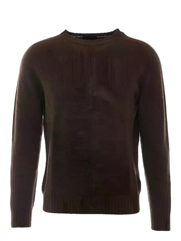 DONDUP Crew Neck Long Sleeve Sweater - Brown