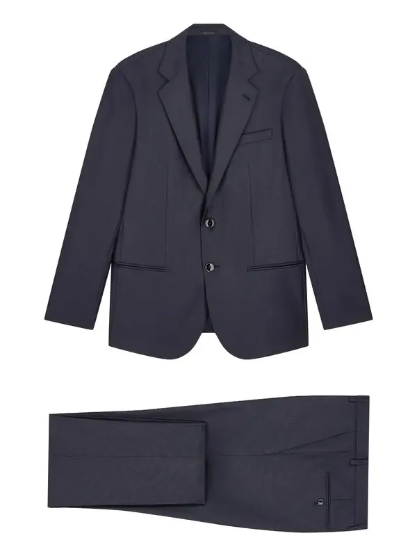 Giorgio Armani Single-breasted Suit Soho In Virgin Wool And Cashmere - Grey