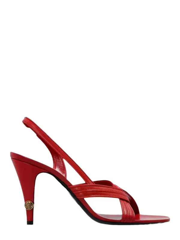 Versace Crossover Strap Sandals - Red