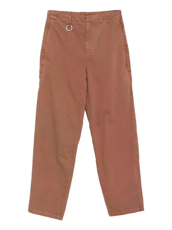 Études Studio Zip-detail Chino Trousers - Brown