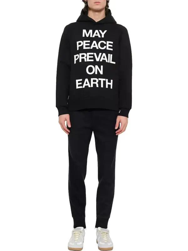 MASTERMIND WORLD Slogan Print Hoodie - Black