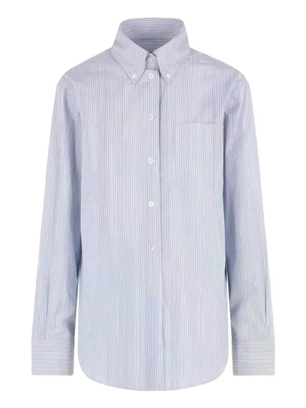 RÓHE Oxford Striped Shirt - Blue