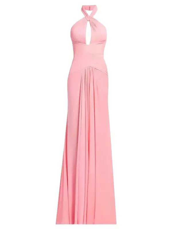 Elie Saab Draped Halter-neck Maxi Dress - Pink