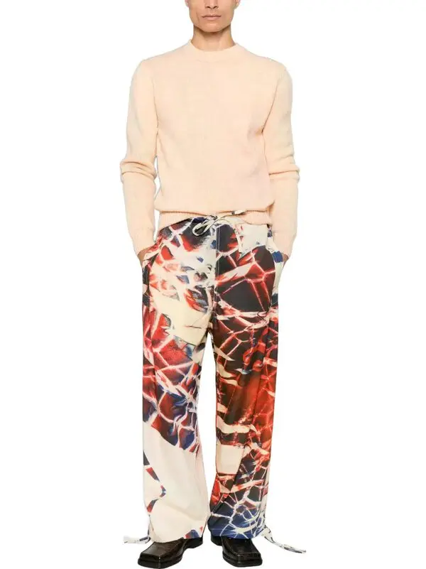 Études Studio Abstract Print Wide-leg Trousers - Red