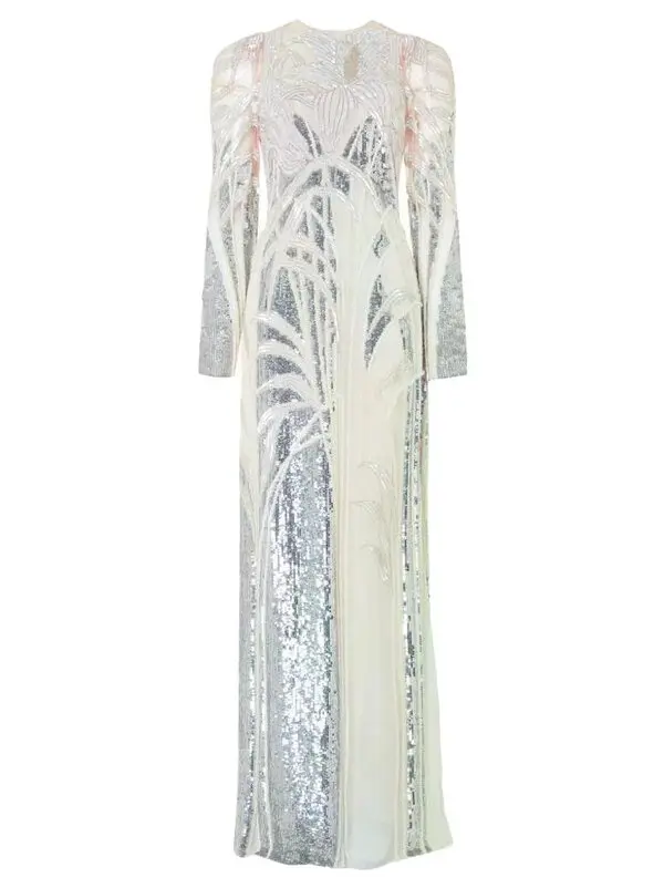 TEMPERLEY LONDON Mariana Sequin-embellished Gown - Silver