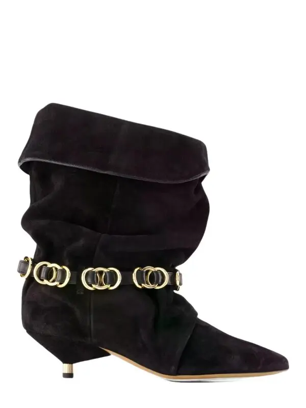 Isabel Marant Étoile Edrik Ring-embellished Ankle Boots - Black