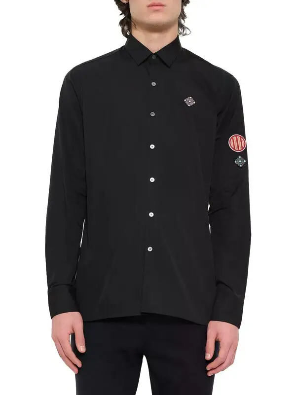 LANVIN Patch-medal Shirt - Black