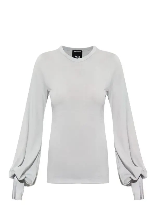 Y3 Balloon-sleeve Wool Top - Grey