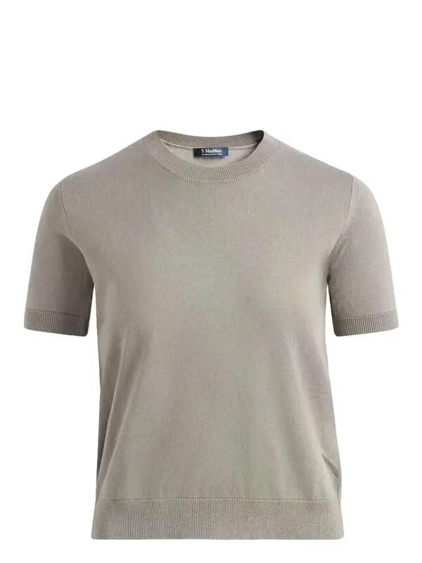 Max Mara Short Sleeve Knit T-shirt - Neutrals
