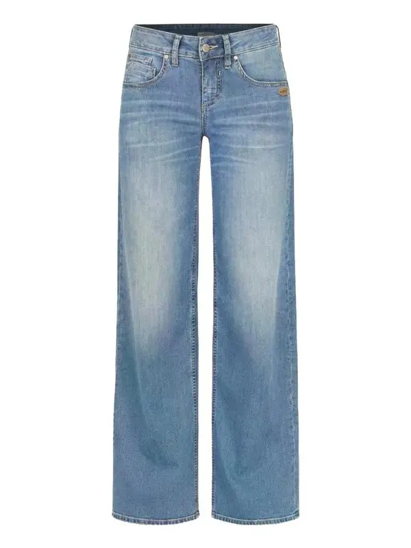 GANG River Faded-effect Wide-leg Jeans - Blue