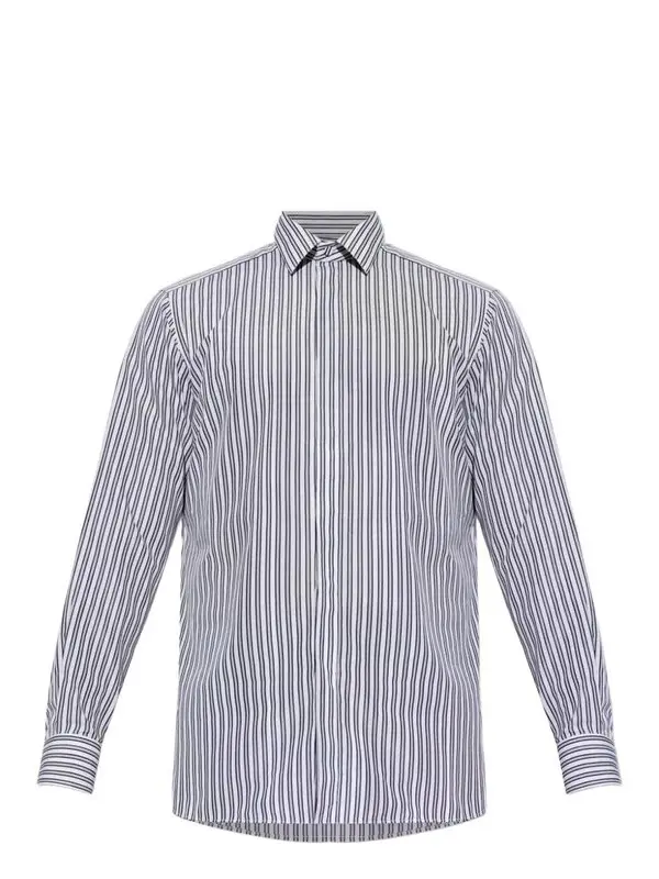 TOM FORD Striped Long-sleeve Shirt - White